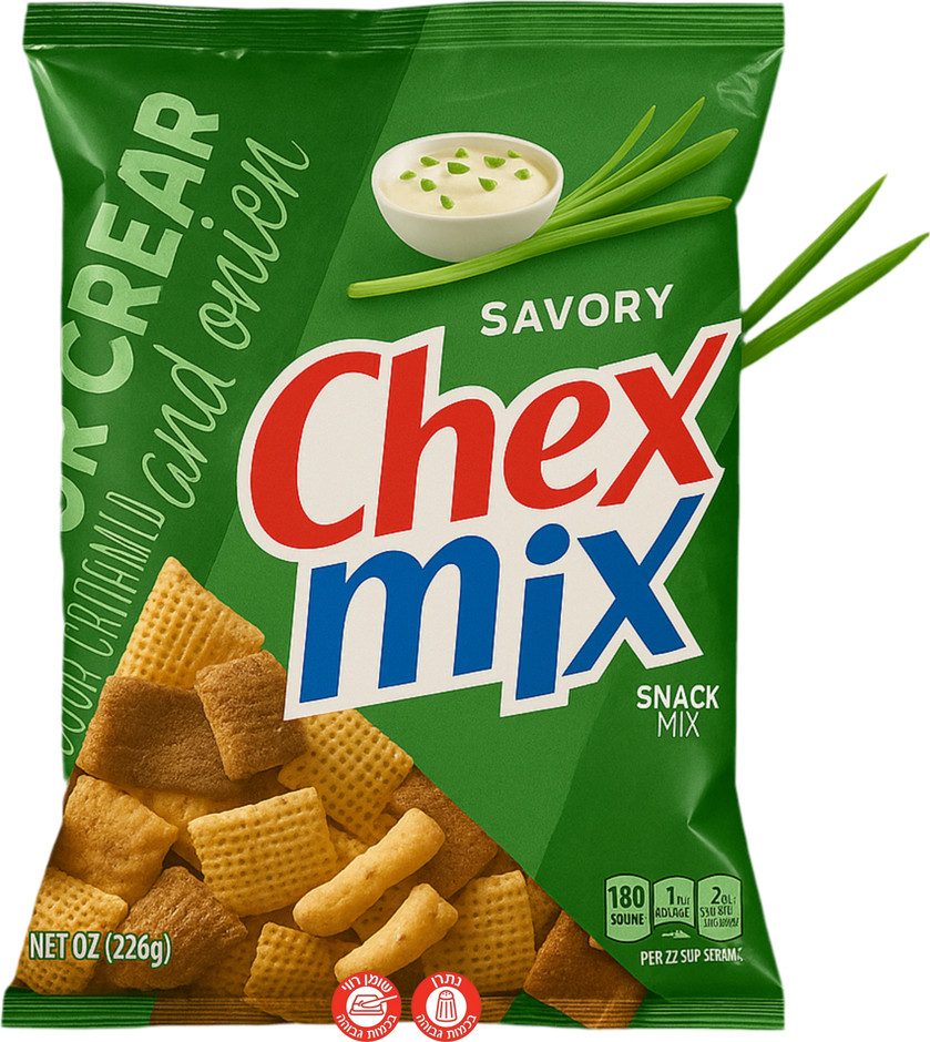 ‫General Mills - Chex Mix Green onion מיקס חטיף צ'ק בטעם בצל ירוק ...