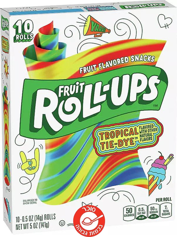 ‫Roll Up - Fruit Rollups Tie Dye רולאפס טאיי דאי | סופר-פארם‬