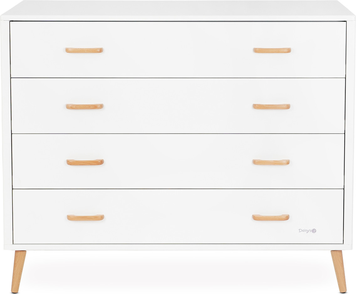 ‫Dainy's - שידת אחסנה אליסון לבן/עץ - Alison™ Dresser White/Wood 120 cm ...