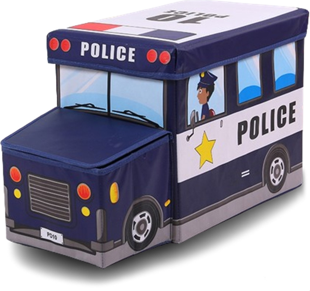 ‫ORO - ארגז צעצועים לאחסון וישיבה – אוטו משטרה | סופר-פארם‬