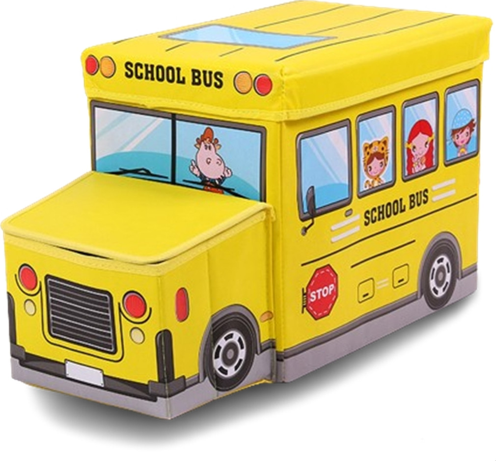 ‫ORO - ארגז צעצועים לאחסון וישיבה – אוטובוס בית ספר צהוב | סופר-פארם‬