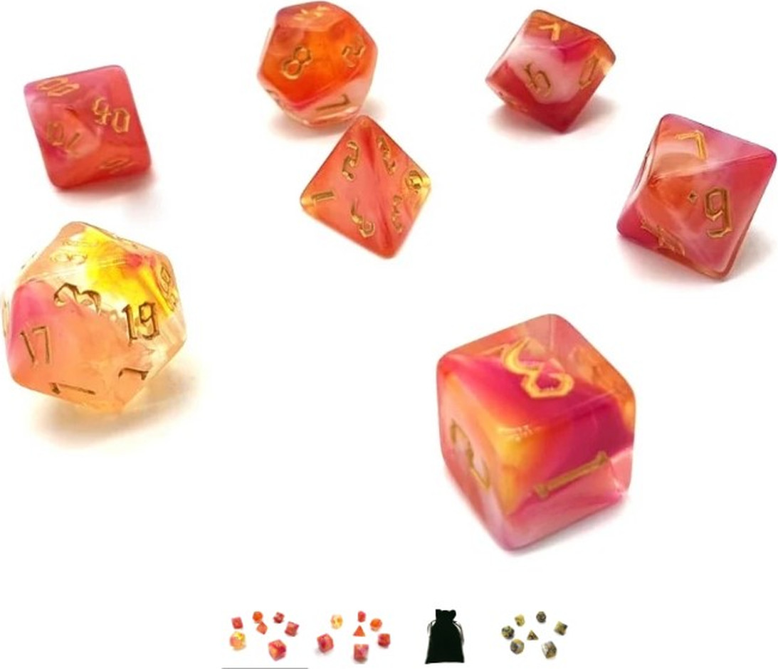 ‫coolam - סט קוביות למשחקי תפקידים די אנד די בנרתיק דמוי עור DND - צבע ...
