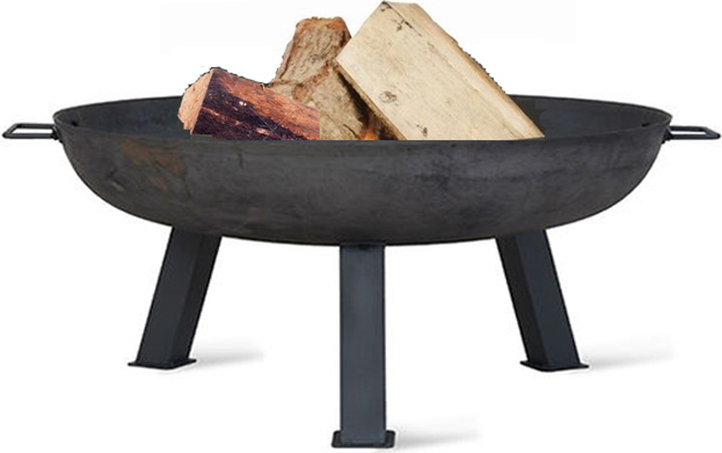 ‫טיפות טבע - מדורת גן - קערת מדורה 60 ס"מ ממתכת לחימום ובישול בגינה או ...