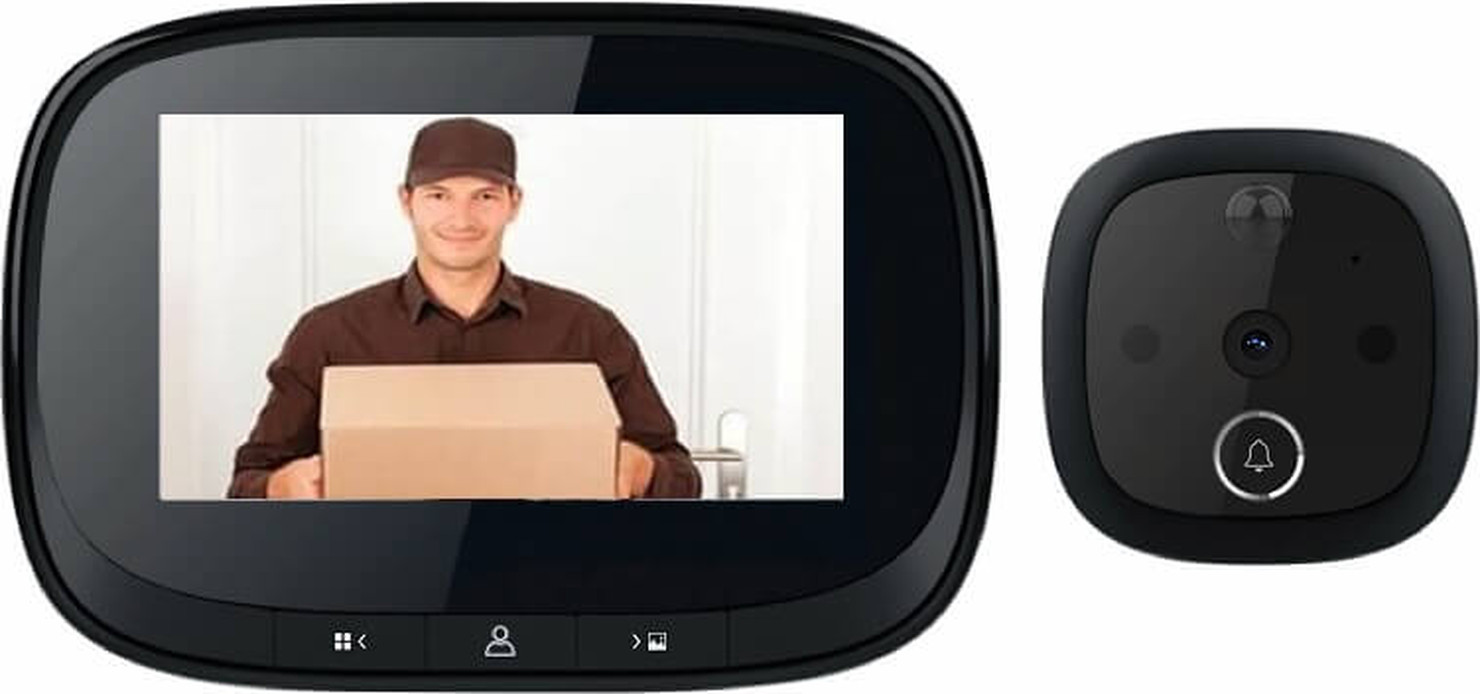 ‫IMATRIX - עינית דיגיטלית מקליטה לדלת כולל 32GB זיכרון - מסך בגודל 4.3 ...