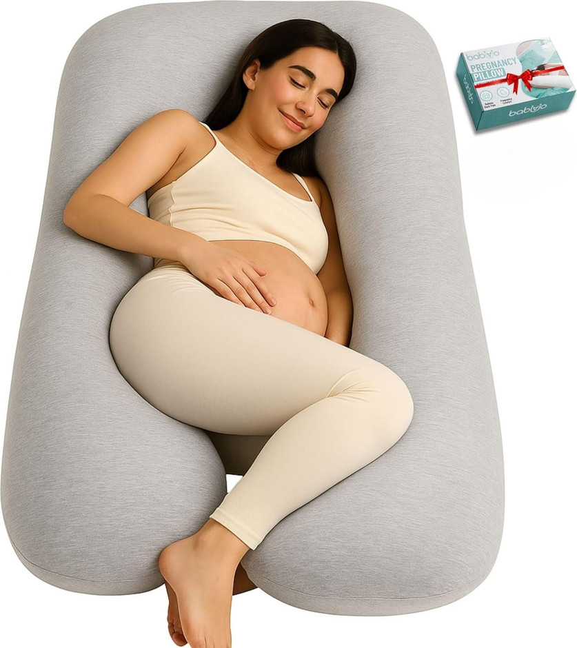 ‫Eazy2GIft - כרית הריון והנקה פרימיום בצבע אפור בהיר כולל קופסת מתנה מהודרת | סופר-פארם‬