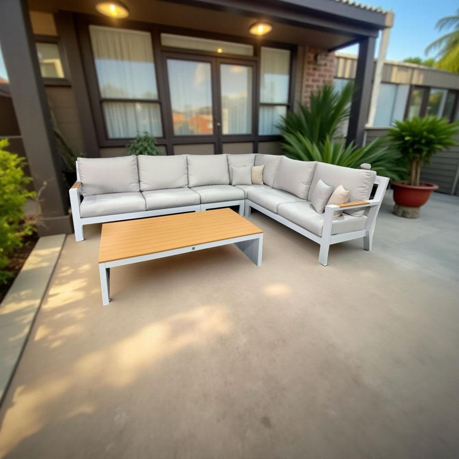 ‫Solona - מערכת ישיבה פינתית מאלומיניום דגם “מונטנה” | סופר-פארם‬