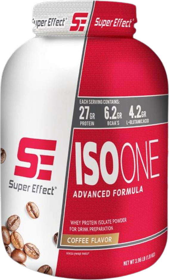 ‫Super Effect - אבקת חלבון איזו וואן 1.8 ק"ג - ISO One - קפה | סופר-פארם‬