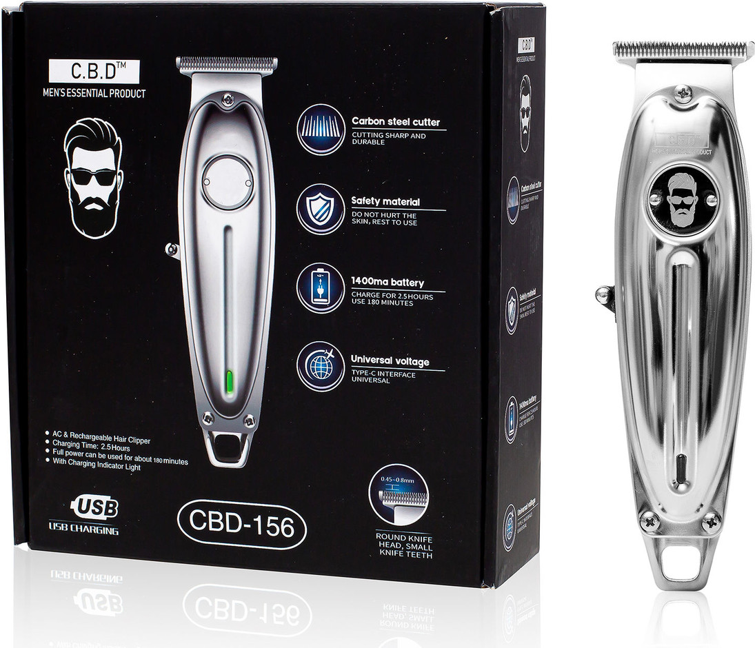 ‫C.B.D - מכונת תספורת פיניש ZERO CUT 156 נטענת C.B.D כסופה | סופר-פארם‬