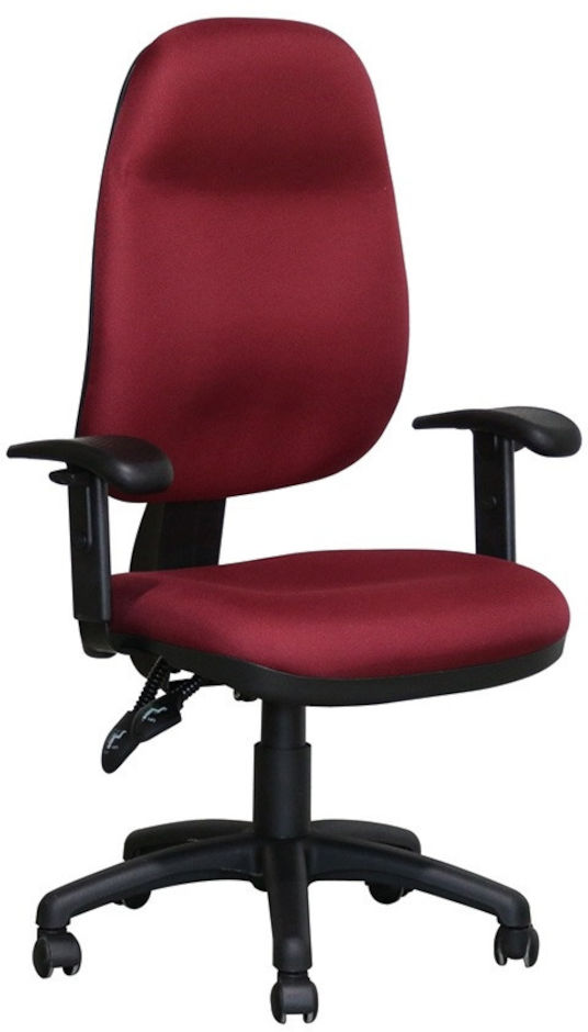 ‫Pro Set - כסא עבודה-מחשב – דגם מירון ידיות מתכווננות בורדו | סופר-פארם‬