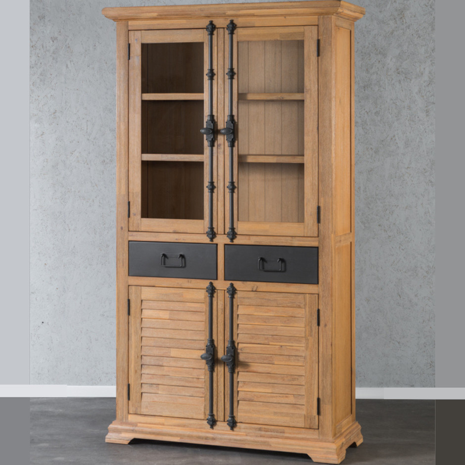 ‫קאנטרי שיק - ויטרינה כפולה מקולקציית "נורמנדי" – מעץ מלא של המותג ...