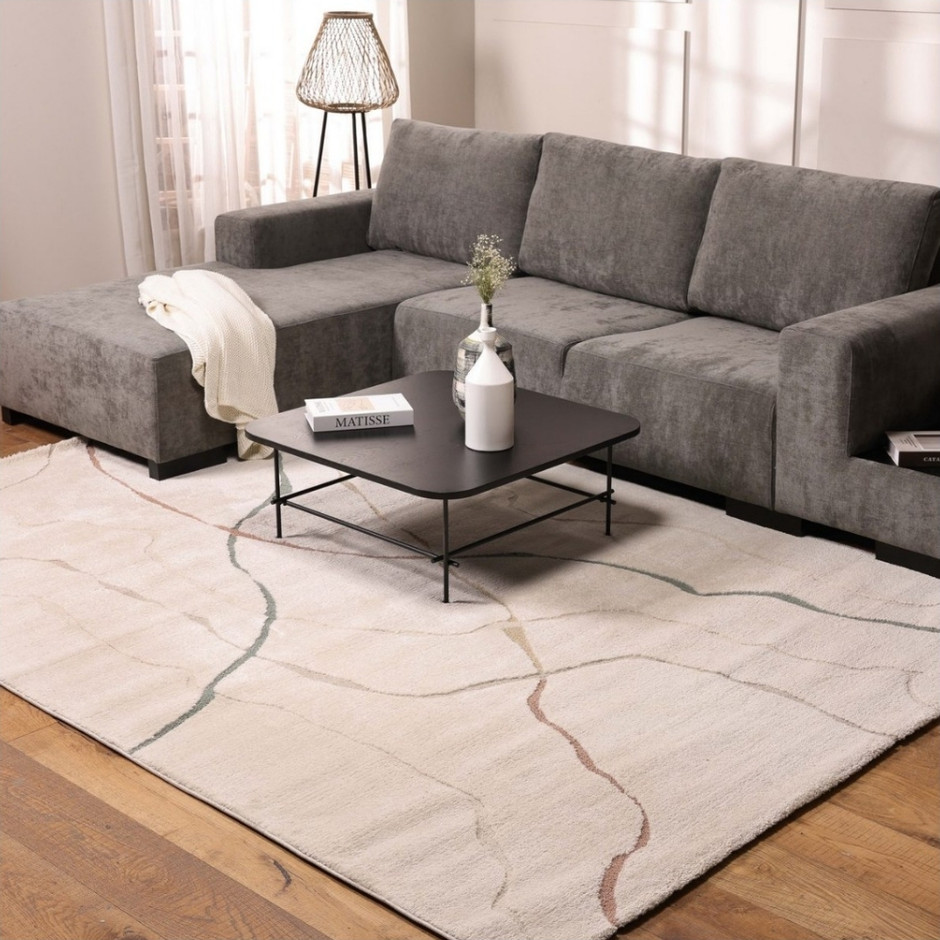 ‫שטיחי כרמל - שטיח מודרני בגוונים בהירים – דגם מרבלה C70 בז' | סופר-פארם‬