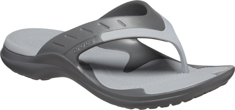 ‫Crocs - Crocs Modi Sport Flip - נעל אצבע ספורטיבית בצבע אפור סלאט ...