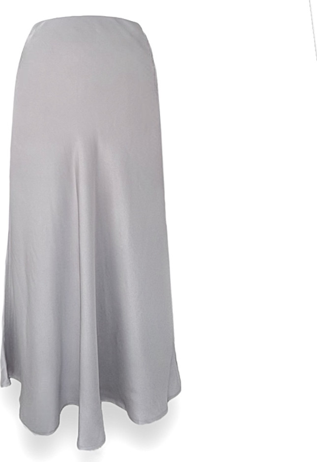 ‫Ronari - Maryley-חצאית סאטן אפורה ארוכה מארילי | סופר-פארם‬