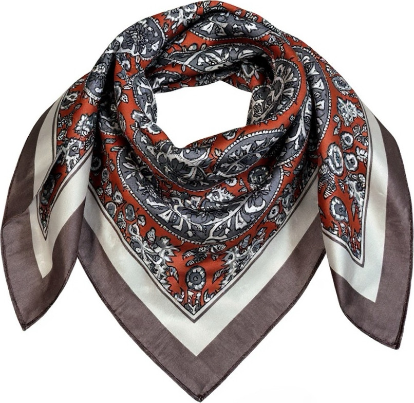 ‫Ronari - צעיף פייזלי צבע חום סטה | סופר-פארם‬