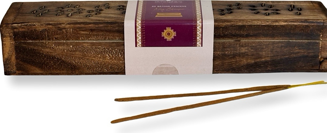 ‫Ronari Home - מעמד-קלמר לקטורות מעץ מנגו כולל חבילת קטורות נאג צ’מפה ...