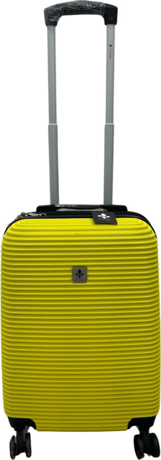 ‫VOYAGE - מזוודה קשיחה צהובה טרולי עליה למטוס עם הרחבה, פאר היצירה ...