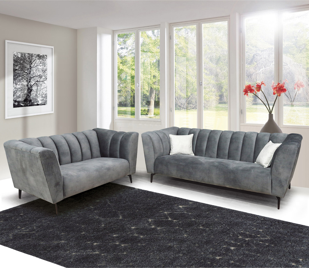 ‫Or-Design - סלון 2 +3 בעיצוב מרהיב ועדכני מרופד בד פנדה קטיפתי רך ...