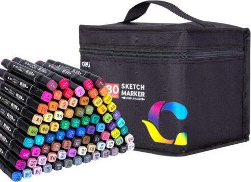 ‫ניקי - סט סקצ’ מרקר דו צדדי – 80 יח’ Deli | סופר-פארם‬