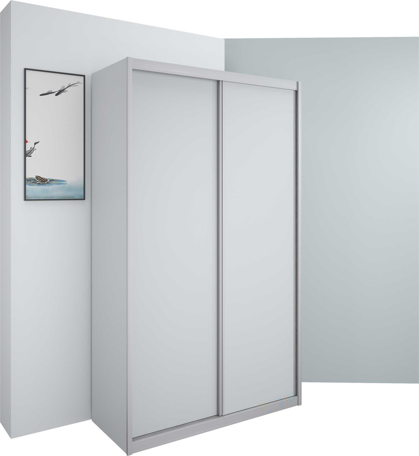 ‫סוכריה Homestyle - ארון הזזה פרימיום צבע אפור פרופיל ניקל 2 דלתות ...