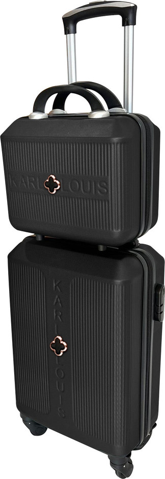 ‫Karl Louis - סט טרולי +תיק איפור שחור | סופר-פארם‬