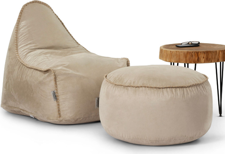 ‫SHANGO - סט פוף והדום מעוצב SIERRA נוחות שלא הכרת בטכנולוגית ספוגCLOUD ...