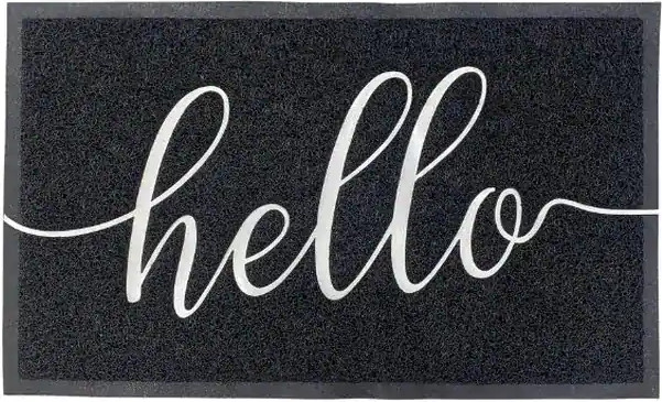 ‫Vedro - שטיח כניסה HELLO Black – עיצוב קלאסי עם נוכחות מזמינה | סופר-פארם‬