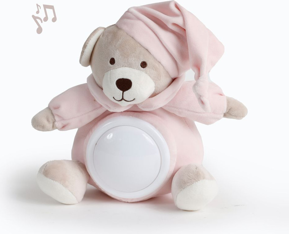 ‫Eazy2GIft - מנורת לילה דובי לתינוק מנגנת בצבע ורוד | סופר-פארם‬
