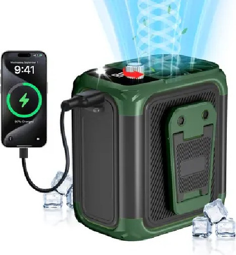 ‫Gti - מאוורר גוף עוצמתי נטען AIR BODY MAX נייד 3 ב-1 – עם סוללת גיבוי ...