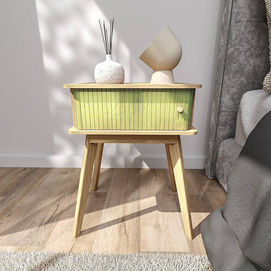 ‫ונוס ריהוט ביתי - שידת לילה מודרנית לחדר שינה – דגם ROZA – צבע ירוק ...