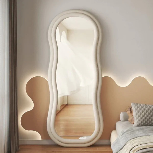 ‫ונוס ריהוט ביתי - מראה קטיפתית מעוגלת בוקלה – דגם BELLA 180*80 ס"מ ...