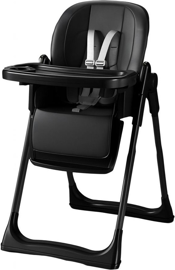 ‫Minigo - כסא אוכל מרופד לתינוק עולה ויורד,גב מתכוונן מינגו צבע: שחור ...