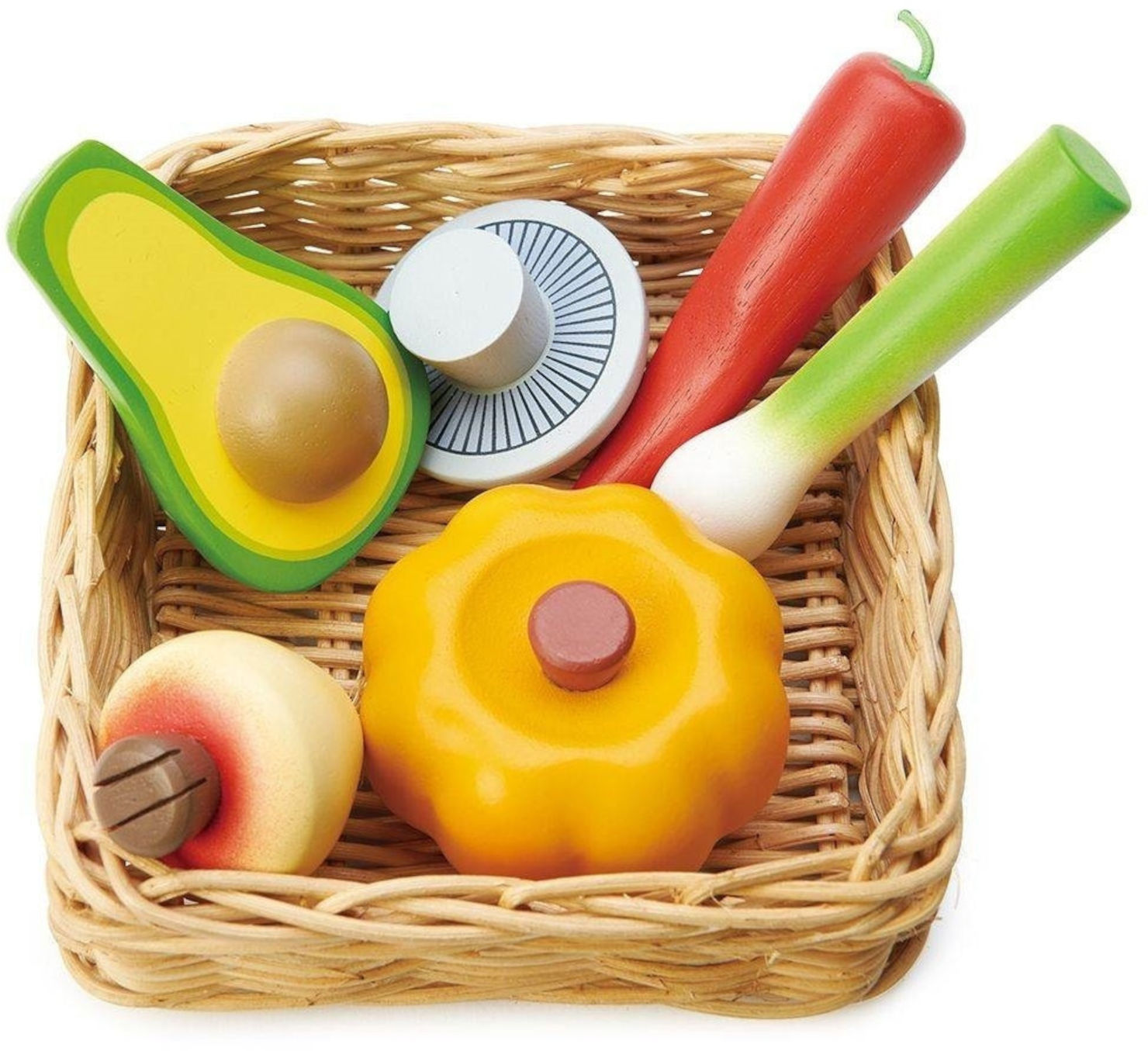 ‫Tender Leaf Toys - סלסלת משחק קש מעץ - ירקות | סופר-פארם‬