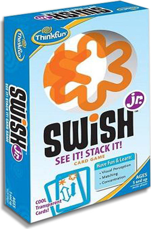 ‫ThinkFun - סוויש SWISH ג'וניור משחק קלפים מאתגר ומהיר לכל המשפחה ...