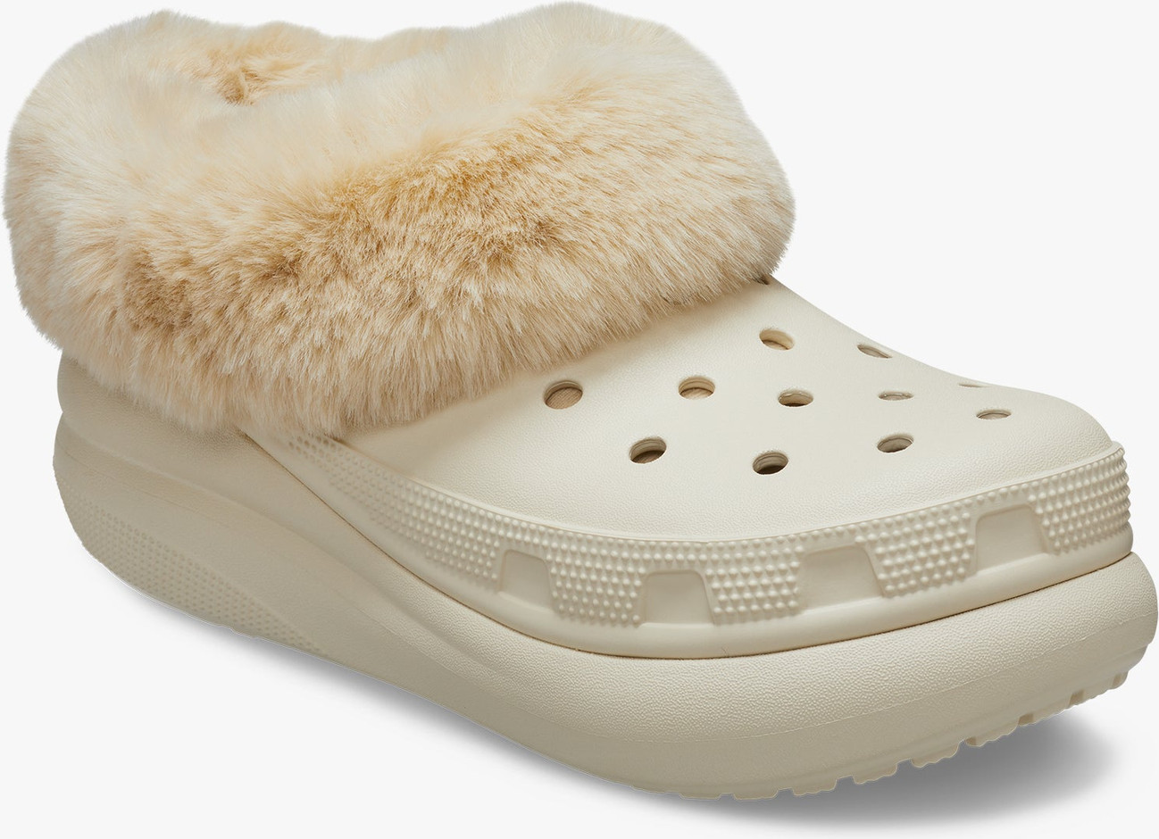 ‫Crocs - Crocs Furever Crush - כפכפי פלטפורמה קרוקס קראש עם פרווה לנשים ...