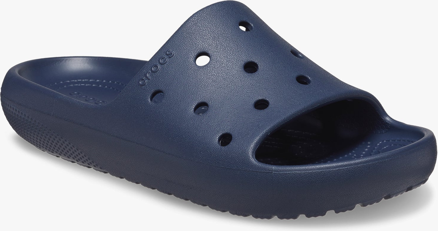 ‫Crocs - Crocs Classic Slide v2 - כפכפי סלייד קרוקס בצבע נייבי | סופר-פארם‬