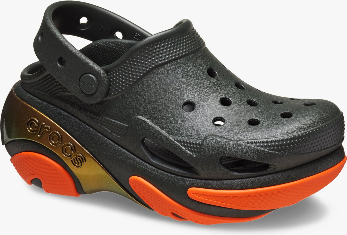 ‫Crocs - Crocs Bubble Crush Reflector Clog - כפכפי פלטפורמה קלוג באבל ...