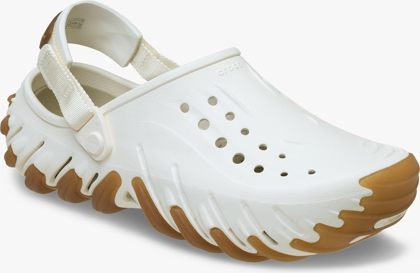 ‫Crocs - Crocs Echo Gum RO Clog - כפכפי אקו קלוג בצבע לבן גיר | סופר-פארם‬
