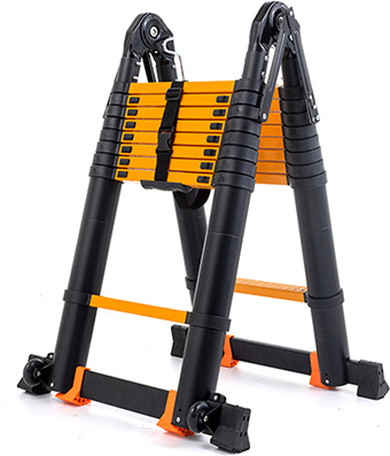 ‫Telescopic - סולם פרימיום טלסקופי כפול – 5.6 מטר + תיק לנשאית כלים ...