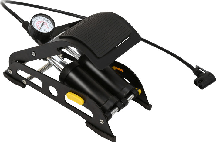 ‫פלד יבוא ושיווק - משאבת רגל לאופנים או מתנפחים עם 2 בוכנות עשוי ממתכת ...