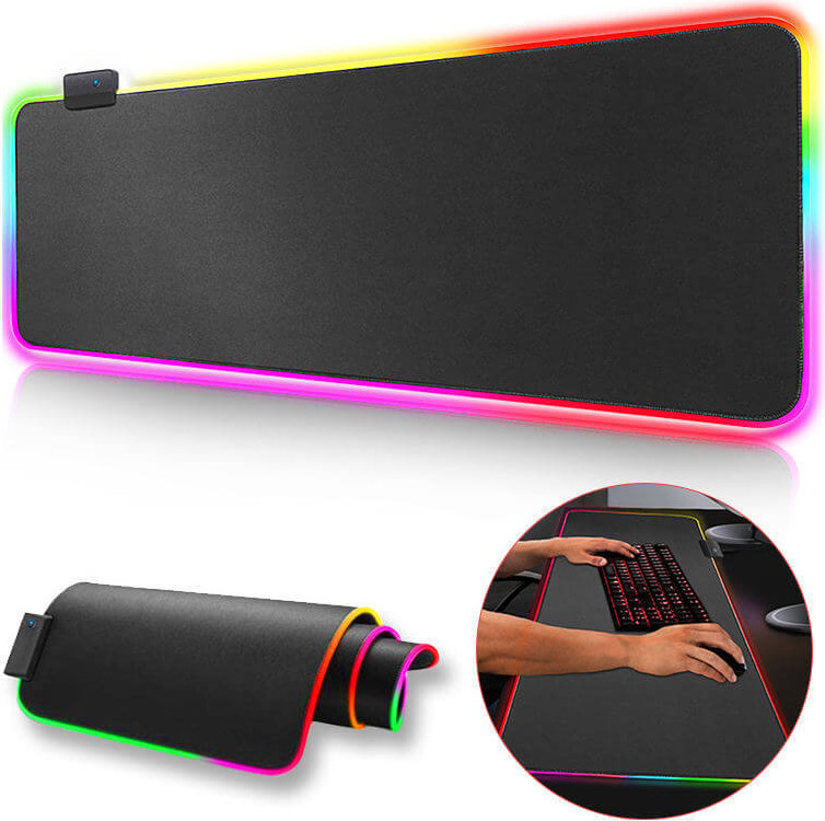 ‫פלד יבוא ושיווק - משטח עכבר ענקי כולל אורות - דגם גימינג (המשטח מתחבר ...