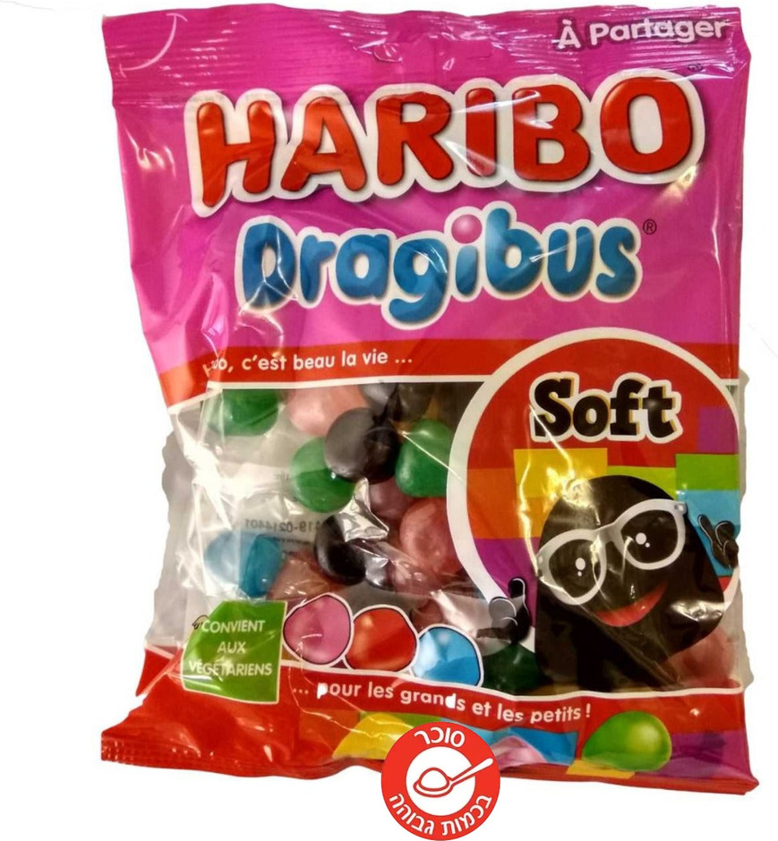 ‫הריבו - Haribo Dragibus - סוכריות ג'לי הריבו בצבעים 300 גרם | סופר-פארם‬