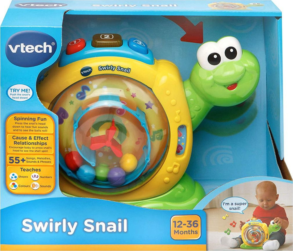 ‫Vtech - חילזון גלגל כדורים דגם Swirly Snail | סופר-פארם‬