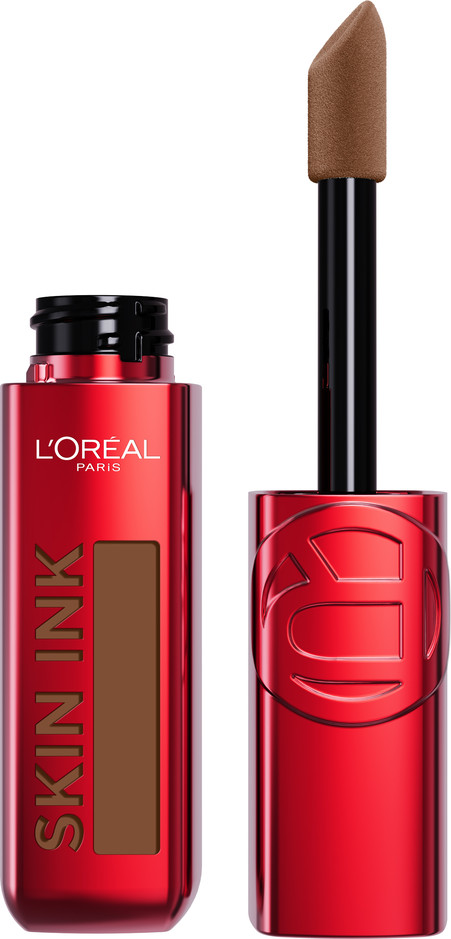 ‫L'OREAL PARIS - INFALLIBLE SKIN INK מייק אפ וקונסילר 2 ב1 - DEEP ...