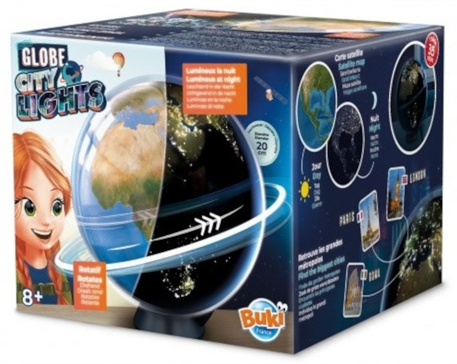 ‫Buki France - גלובוס יום ולילה מסתובב וזוהר 2 ב 1 | סופר-פארם‬