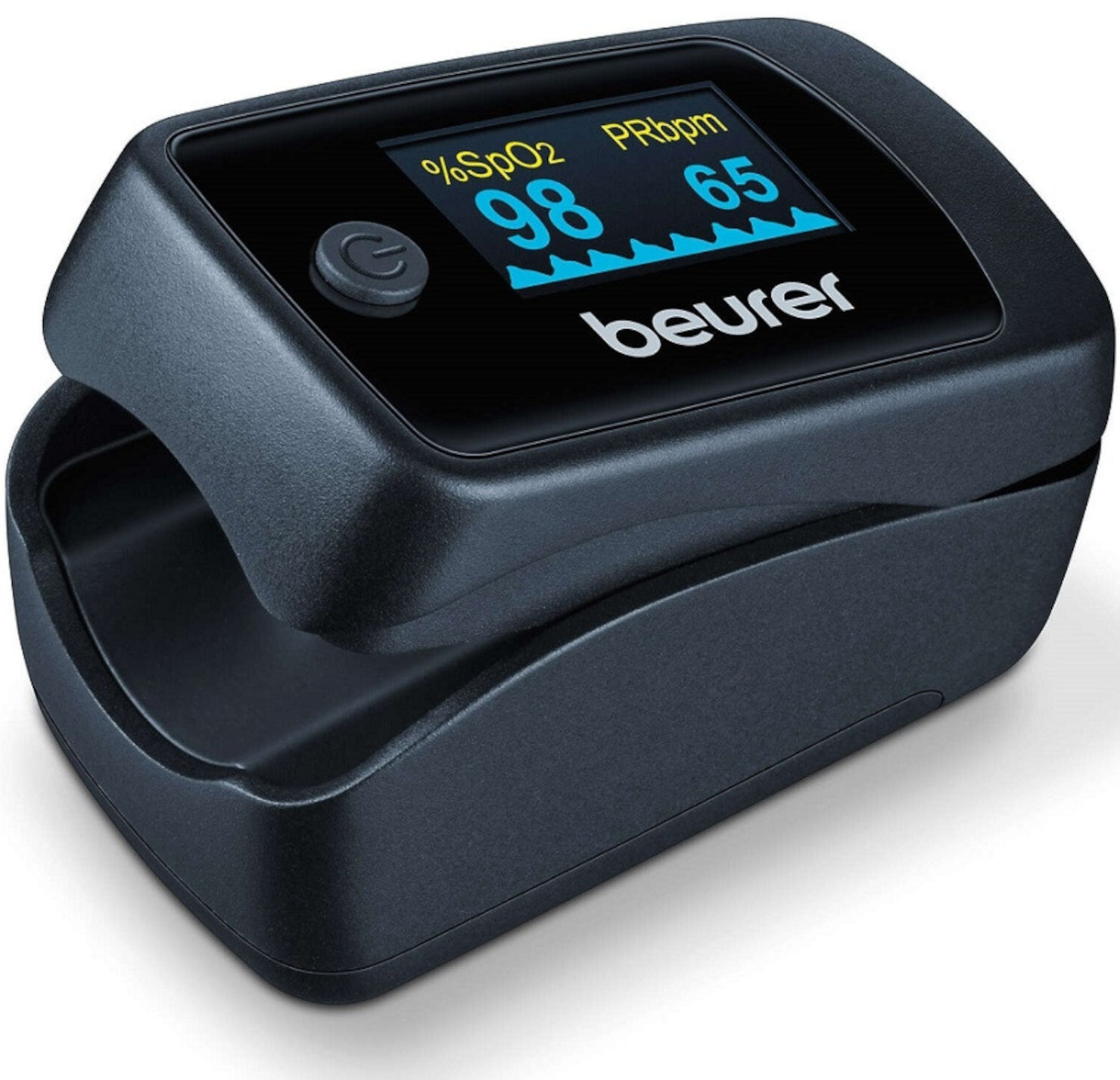 ‫Beurer - מד סטורציה כולל תצוגת Beurer LED בוריר PO45 | סופר-פארם‬