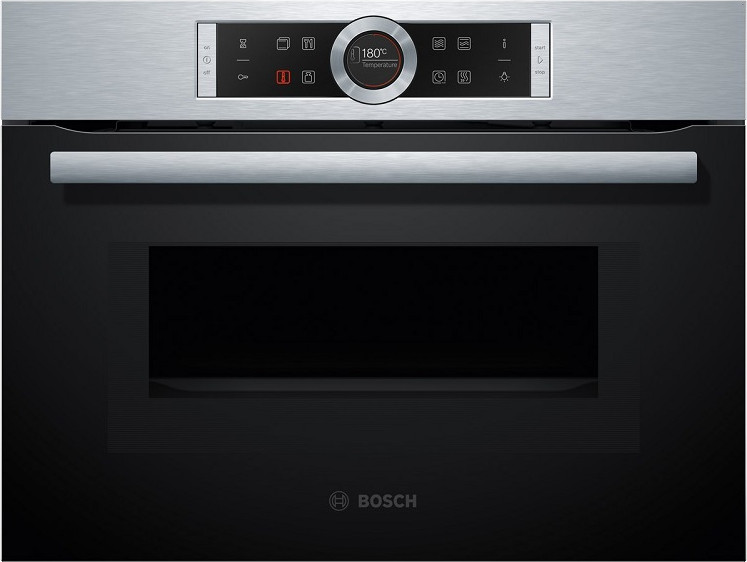 ‫BOSCH - תנור בנוי משולב מיקרוגל 45 ליטר Bosch בוש Serie 8 CMG633BS1 ...