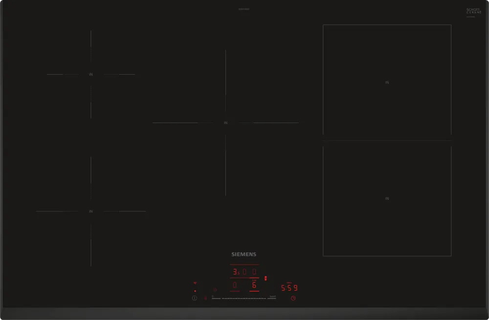 ‫SIEMENS - כיריים אינדוקציה 5 איזורי בישול - 80 ס"מ Siemens סימנס ...