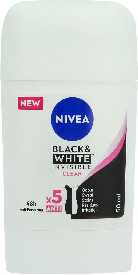 ‫NIVEA - דאודורנט סטיק בלאק אנד וייט לאשה | סופר-פארם‬