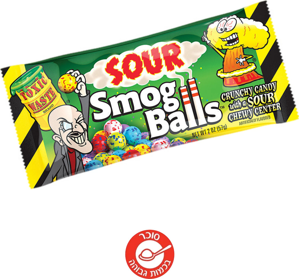 ‫Teimim - Toxic Waste Smog Balls סוכריות חמוצות באקסטרים סמוג | סופר-פארם‬