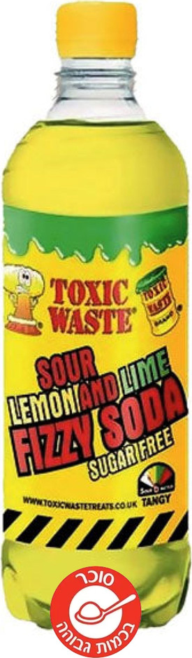 ‫Toxic Waste - Toxic Waste Lemon Lime משקה סופר חמוץ בטעם לימון ליים ...